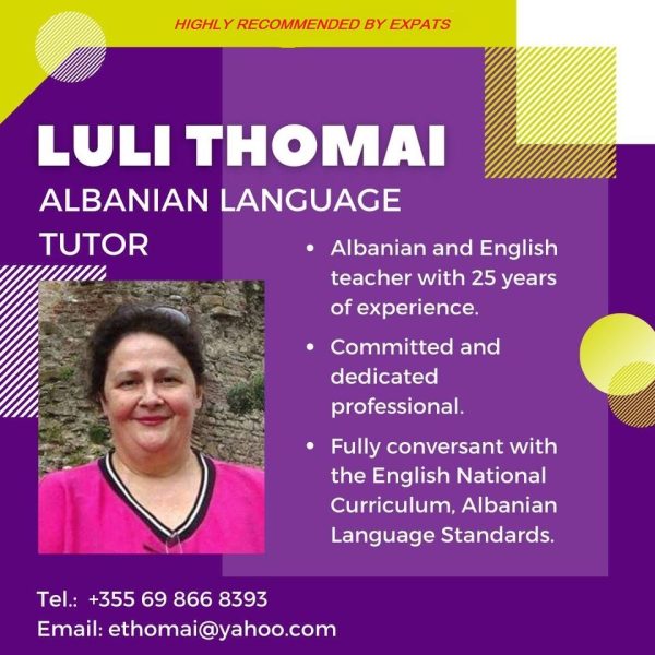 Luli Thomai - Albanian Language Tutor - Experienced Teacher